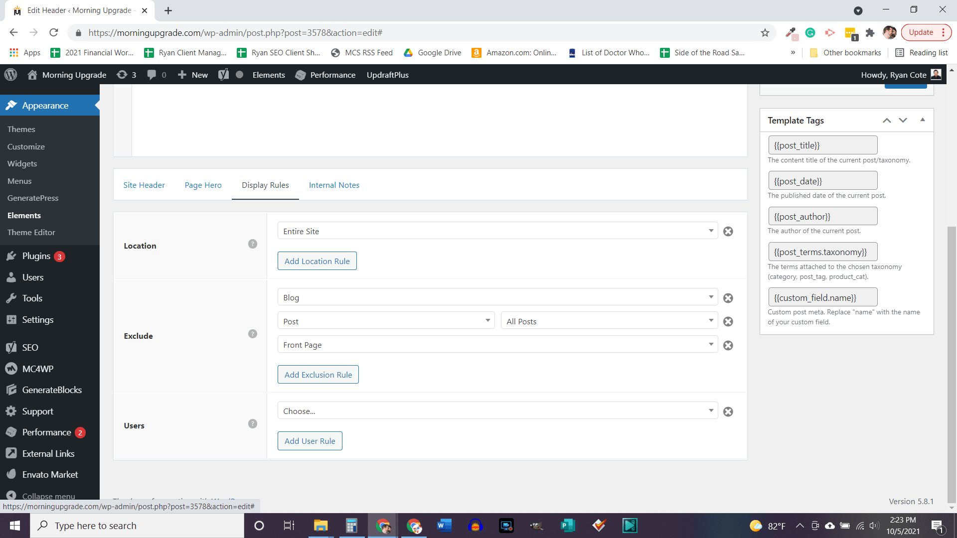 GeneratePress Review (my site was built with GeneratePress)